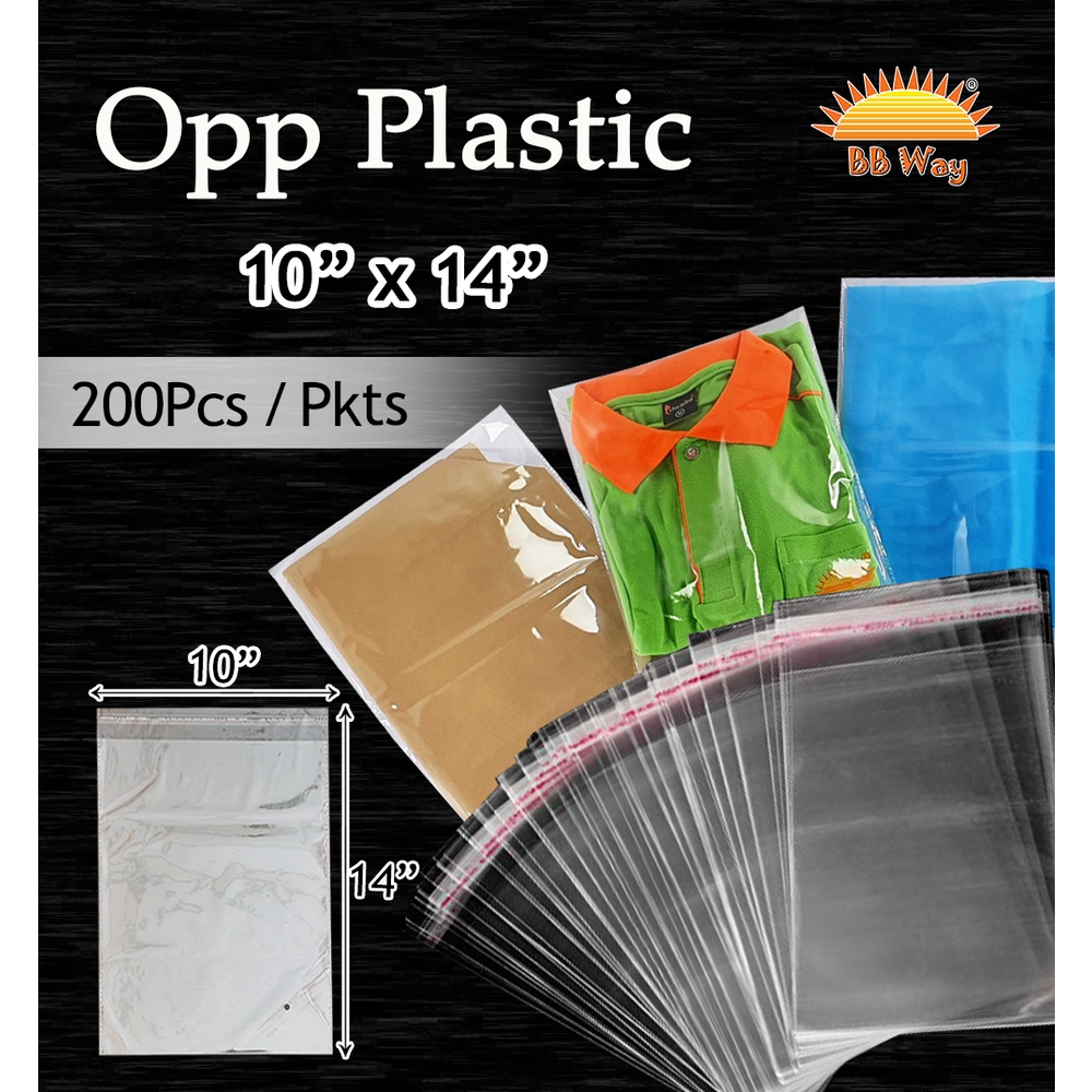 OPP PLAIN PLASTIC BAG 10" x 14" (200 Pcs) | Shopee Malaysia