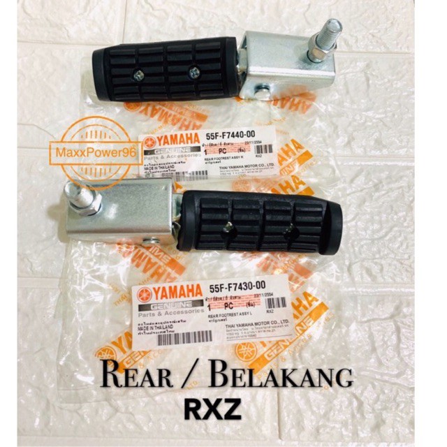 RXZ-Foot Rest REAR Assy - RXZ Foot rest Belakang complete set | Shopee ...