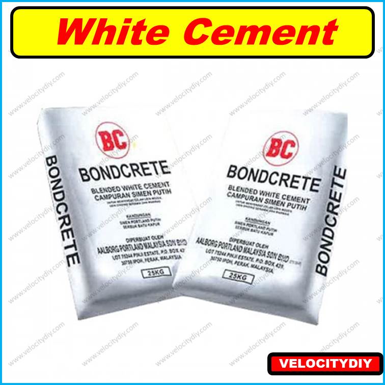 （白灰）BC Boncrete Blended White Cement Campuran Simen Putih 25kg | Shopee ...