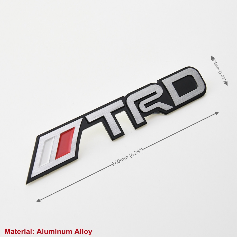 3D Car Sticker Metal Front & Rear Sign TRD SPORTS Logo Emblem Decal ...