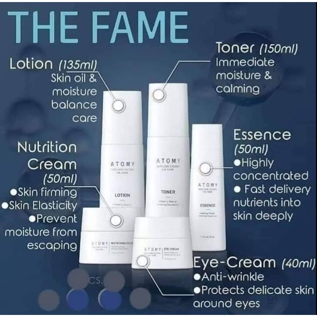 READY STOCK Atomy THE FAME Skin Care System Set 艾多美强效保湿美白5件组 THE FAME ...