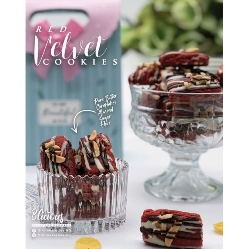 (KUIH PREMIUM) Red Velvet Cookies | Shopee Malaysia