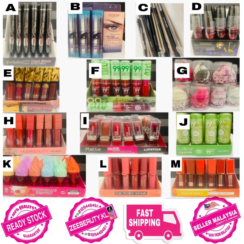 LIP TINT / MASKARA / LIPSTICK / CELAK / EYELINER MAKEUP (READY STOCK ...