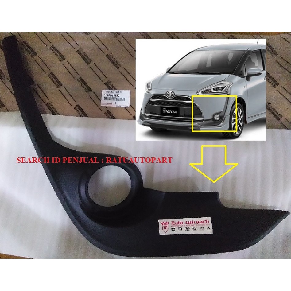 ORIGINAL TOYOTA SIENTA FRONT BUMPER FOGLAMP COVER | Shopee Malaysia
