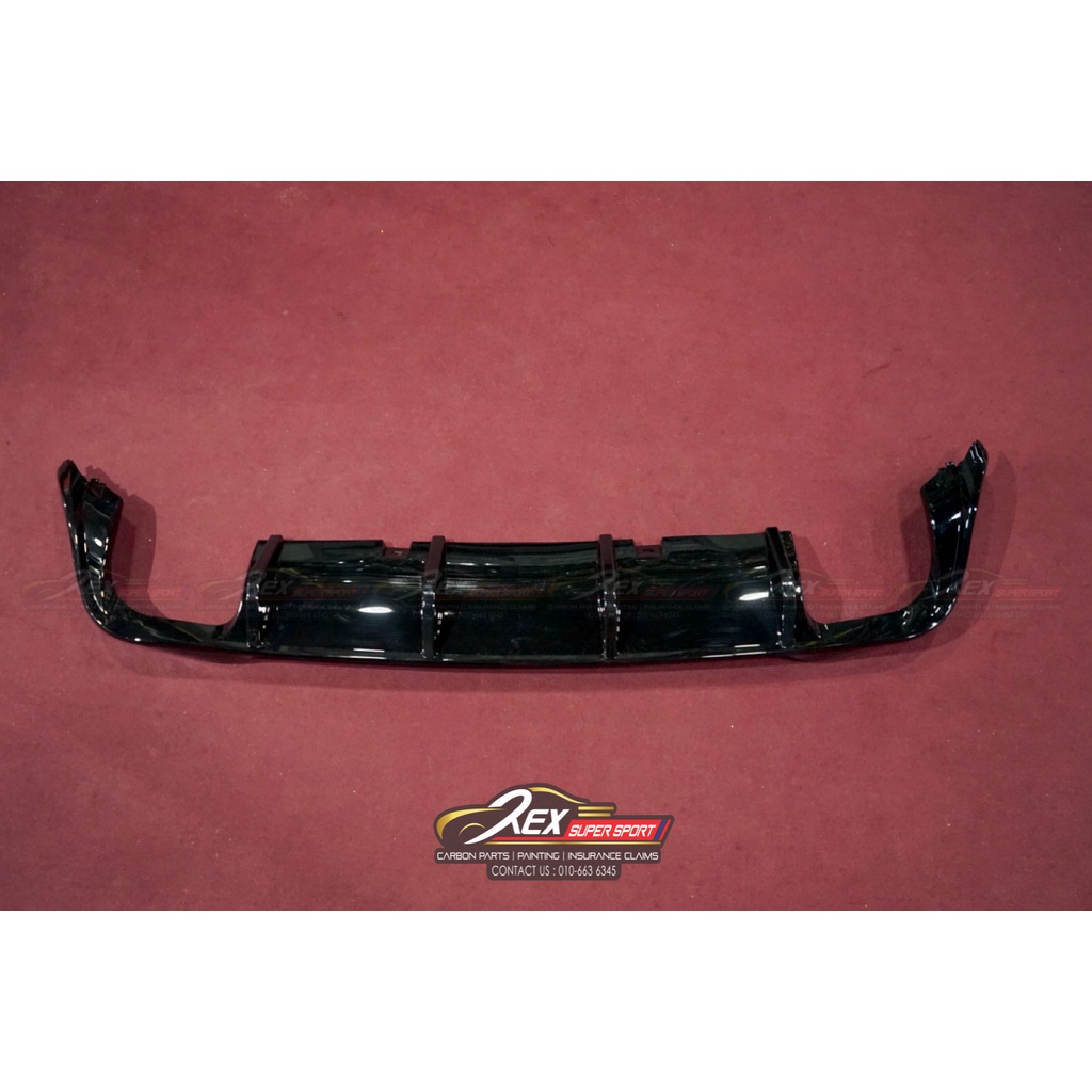 VW Volkswagen Golf Mk8 GTI R-Line Diffuser R Quad Exhaust ABS Gloss ...