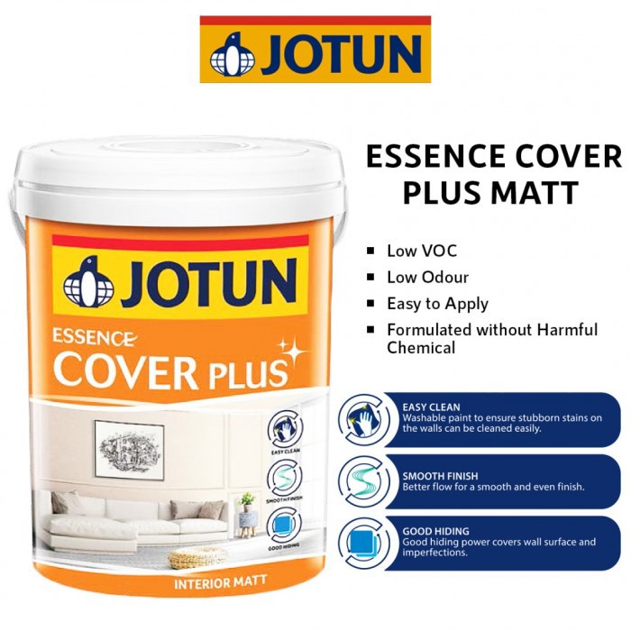 ( 15L ) 15 LITER JOTUN ESSENCE EASY CLEAN INTERIOR MATT FINISH / EASY WASH PAINT | Shopee Malaysia