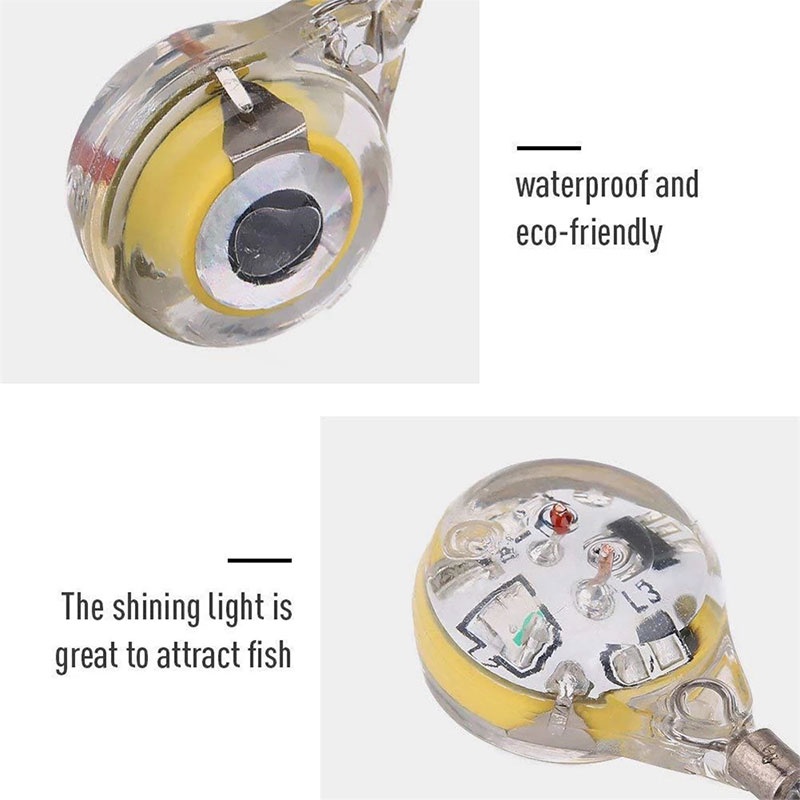 Mini LED Fishing Lure Night Light Battery Powered Glow Underwater ...
