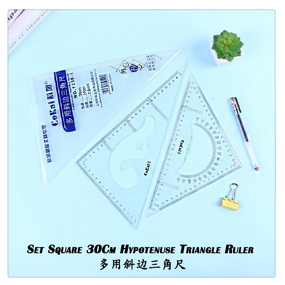Set Square 30Cm Hypotenuse Triangle Ruler 多用斜边三角尺 - SET | Shopee Malaysia