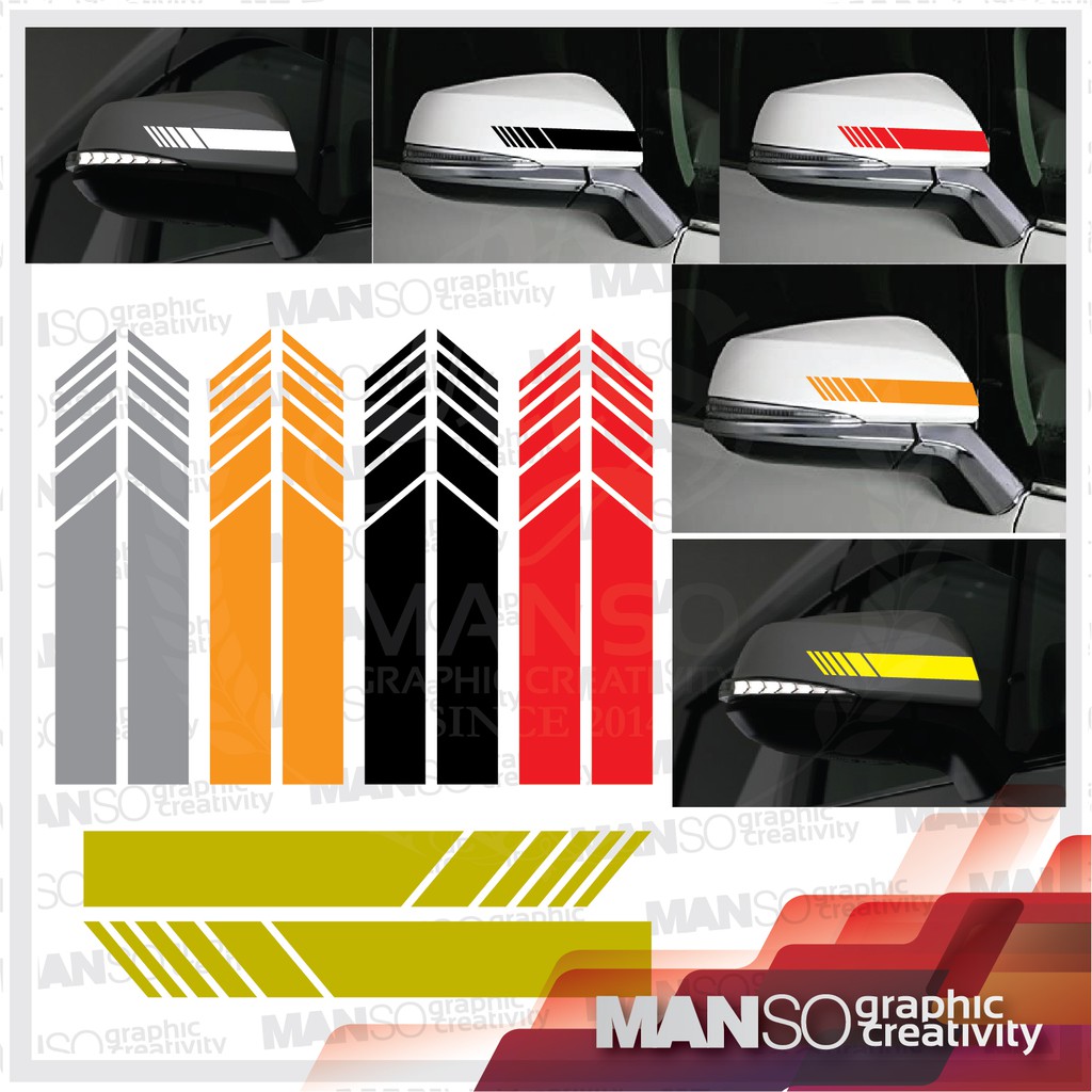 2PCS DIY Car Auto Car Body Sticker Side Decal Stripe Decals SUV Vinyl ...