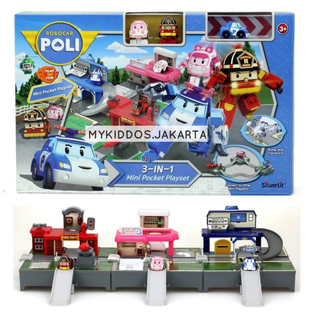 Robocar Poly 3 in 1 Mini Pocket Playset - Poly Robot Toys (Original ...