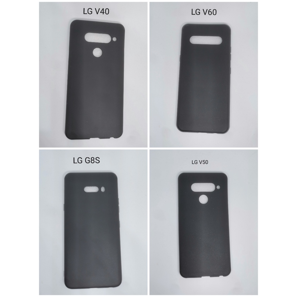 LG ThinQ Silicone Back Cover Black Case V40 / V50 / V60 / G8S / V50s / V30 /G3 G6 G7 G8/ G8X ...