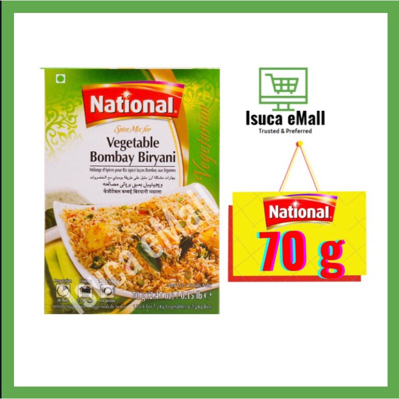 National Vegetable Bombay Biryani 70gm Masala Mix Spice | Shopee Malaysia