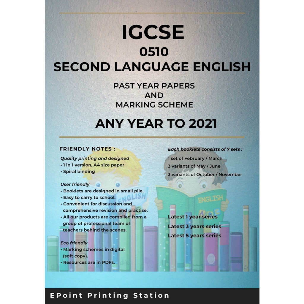 🌐IGCSE Past Year Papers📝| English as A Second Language 0510📗📘📙| Any ...
