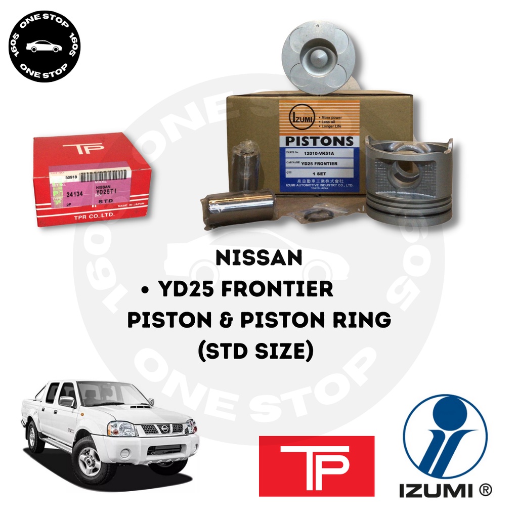 NISSAN YD25 FRONTIER IZUMI STANDARD STD PISTON VK51A/ TP JAPAN PISTON ...