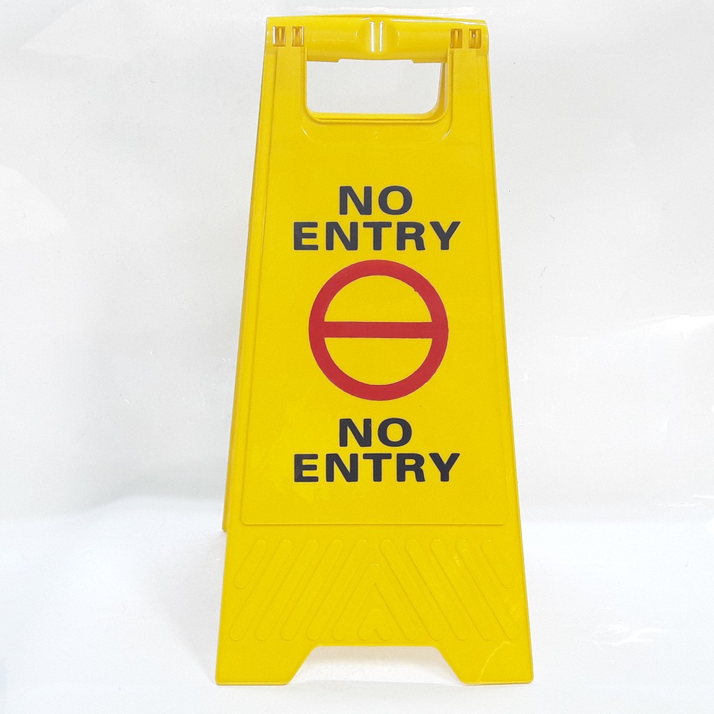 No Entry , No Parking , Caution Wet Floor Slippery Yellow Stand-up ...