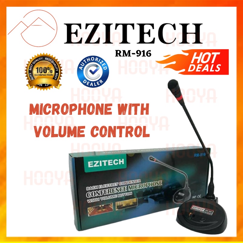 EZITECH RM-916 / RM916 CONDENSER GOOSENECK MICROPHONE WITH VOLUMN CONTROL | Shopee Malaysia