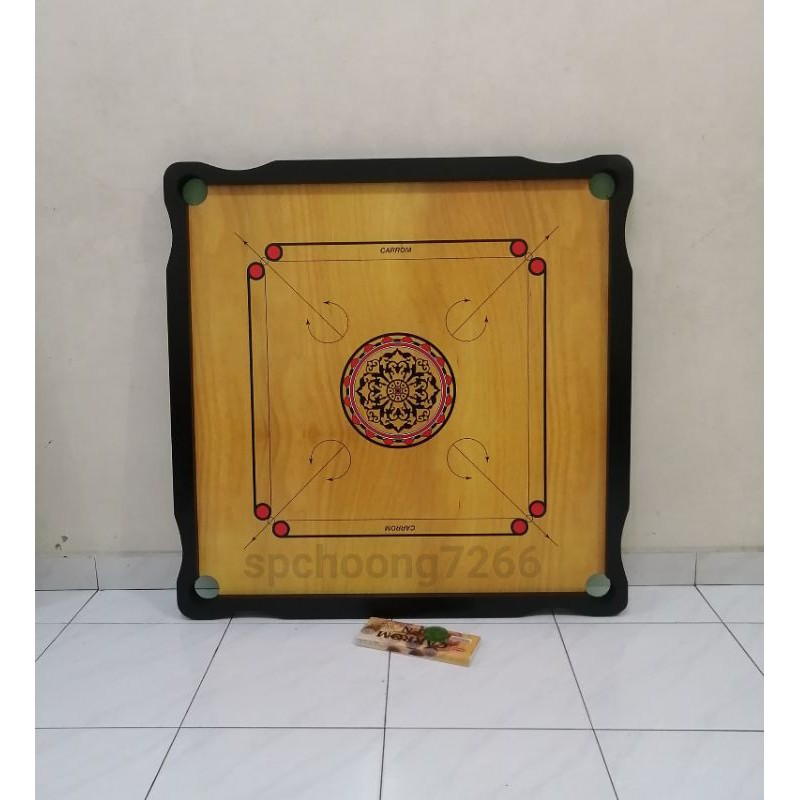【825mm x 825mm x 35mm】Standard Size Carrom Board Set With Carrom Men ...