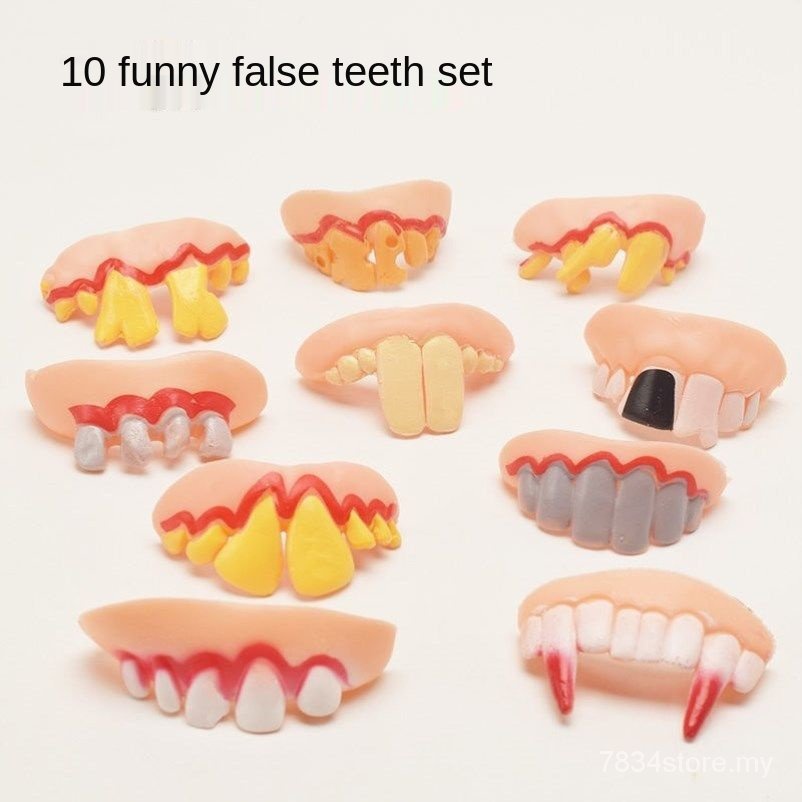 【COD】Vampire Werewolves Fangs Fake Dentures Vampire Teeth Halloween ...
