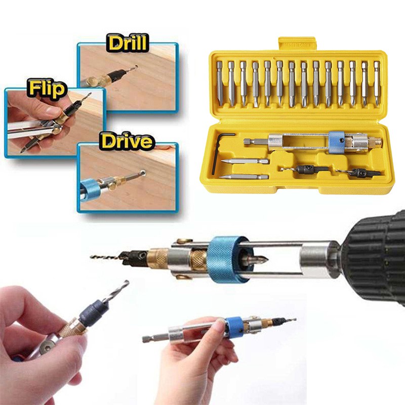 20Pcs Screwdriver set HSS Rotating Drill Kit 20 In One Half Time ...