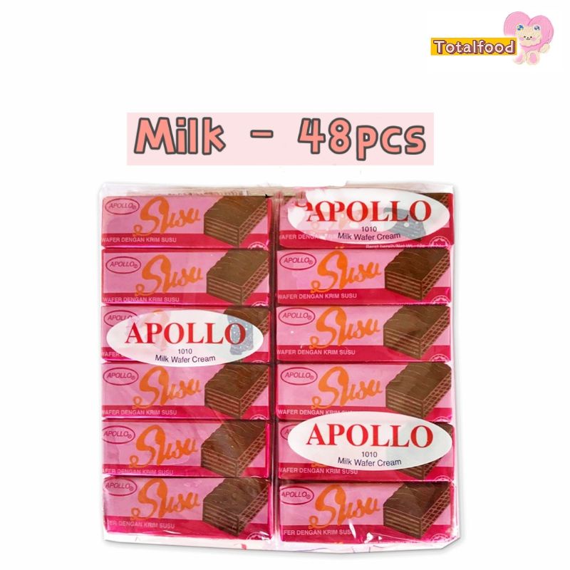 48pcs x 12g Apollo Milk Wafer Cream 1010 / Milk Chocolate Wafer Cream ...