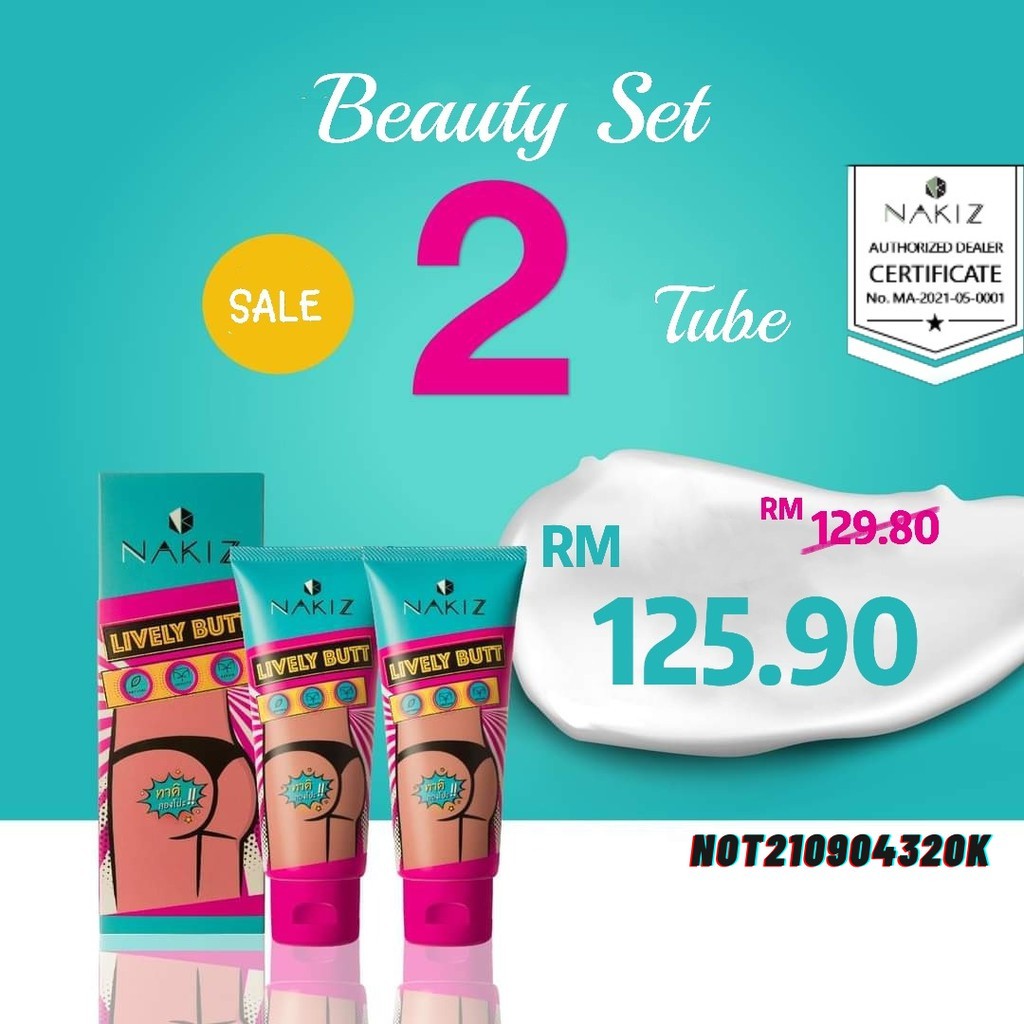 2 Tube Nakiz Lively Butt Intimate Areas Moisturizing and Brightening ...