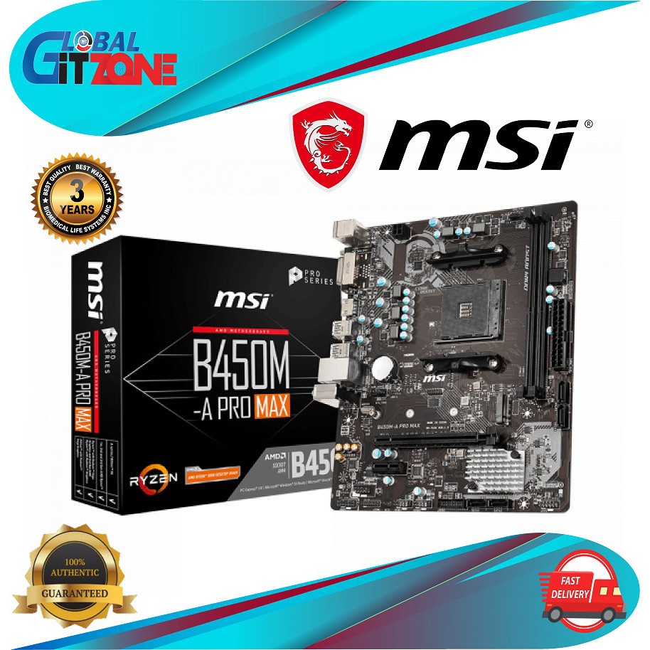 MSI B450M A-PRO Max AMD AM4 motherboard inspired from architectural ...