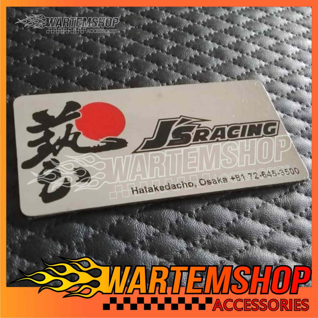 Stainless JS RACING KANJI Car EMBLEM | Shopee Malaysia