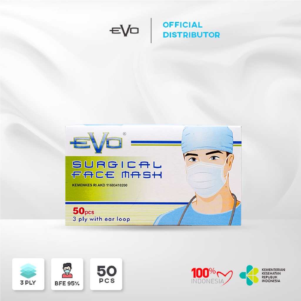 Earloop & TIE ON EARLOOP Surgical Evo Masks 50 Pcs | Shopee Malaysia