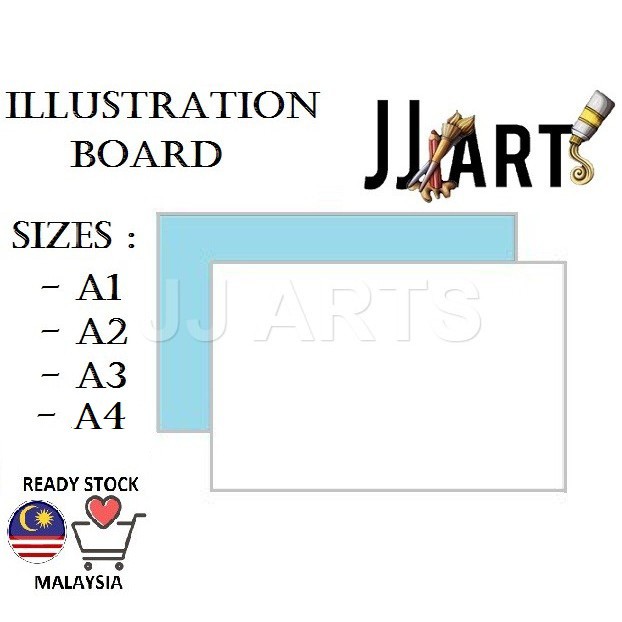 Illustration Board A1 / A2 / A3 / A4 (1300g) - 2pcs/pack | Shopee Malaysia