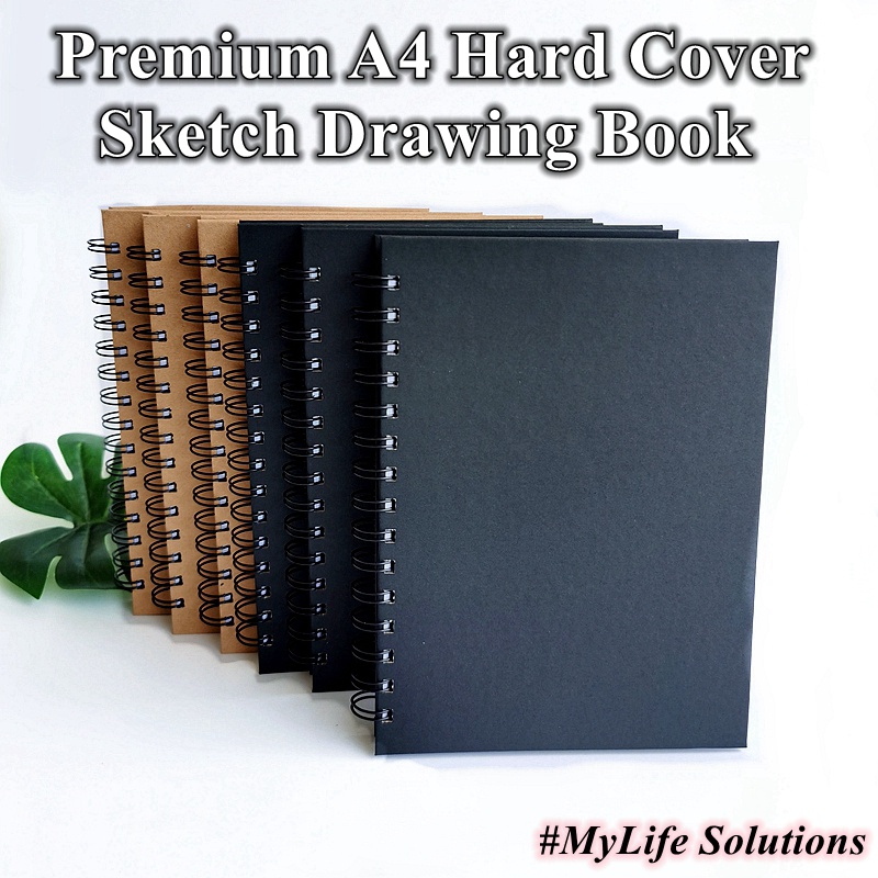 Premium A4 Hard Cover Sketch Drawing Book A4 Blank Notebook 100 Pages ...