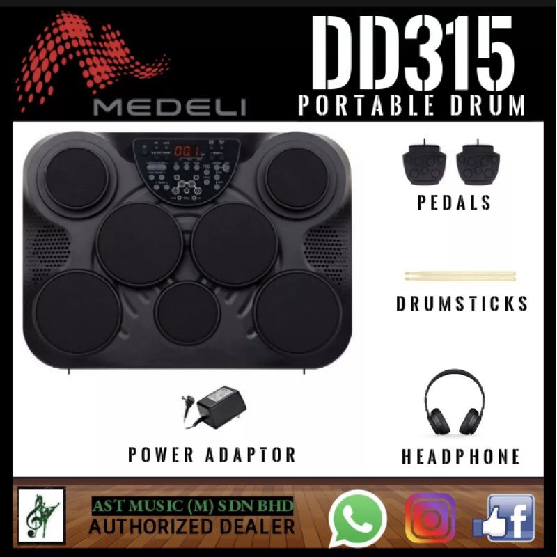 MEDELI DD315 PORTABLE DRUM | Shopee Malaysia