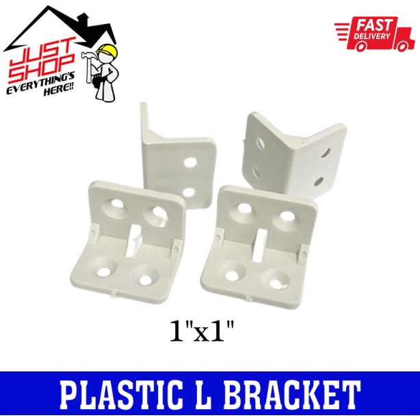 Plastic L Bracket 1"x1" White Color / Sesiku L Plastik | Shopee Malaysia