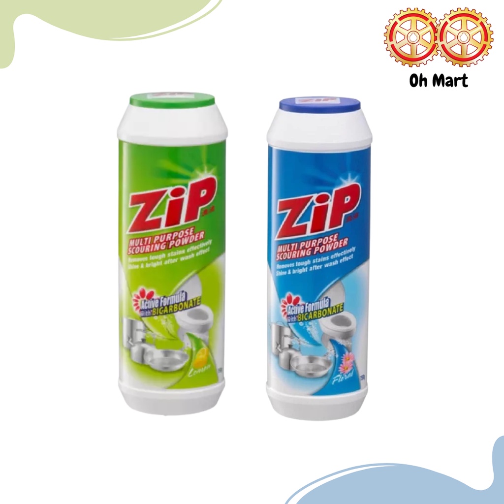 Zip Multipurpose Scouring Powder Active Formula with Bicarnonate with ...