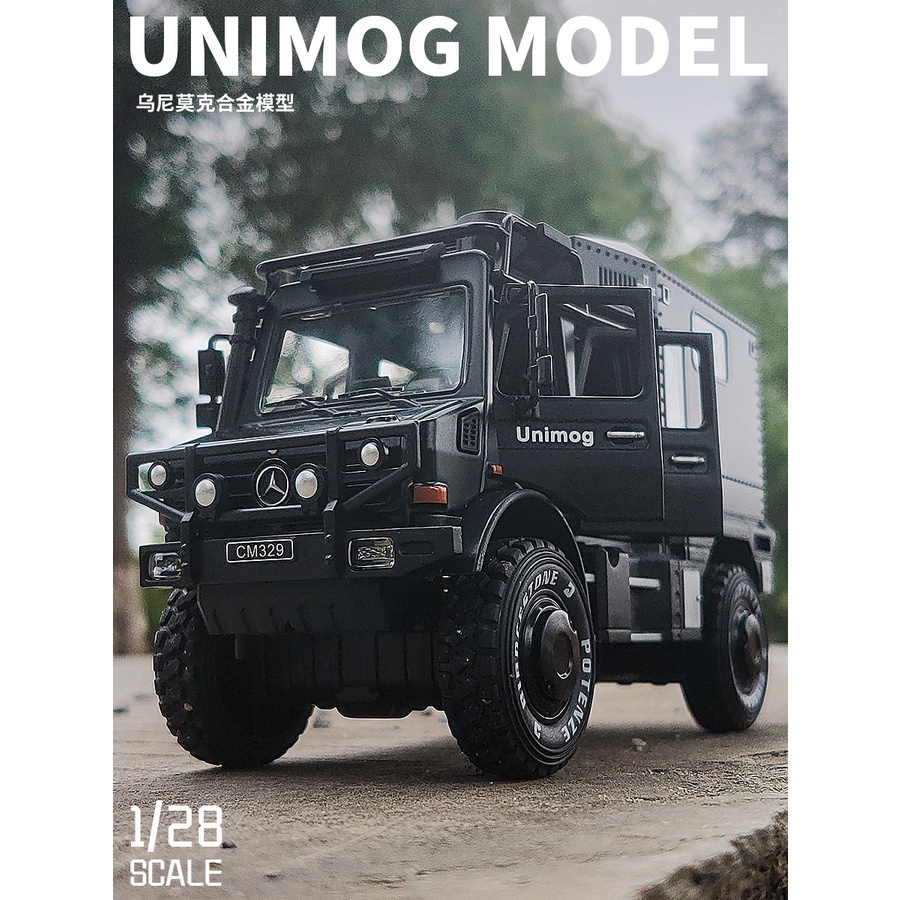 Diecast car 1:28 Mercedes Benz Unimog U5000 Motorhome Armored Models ...