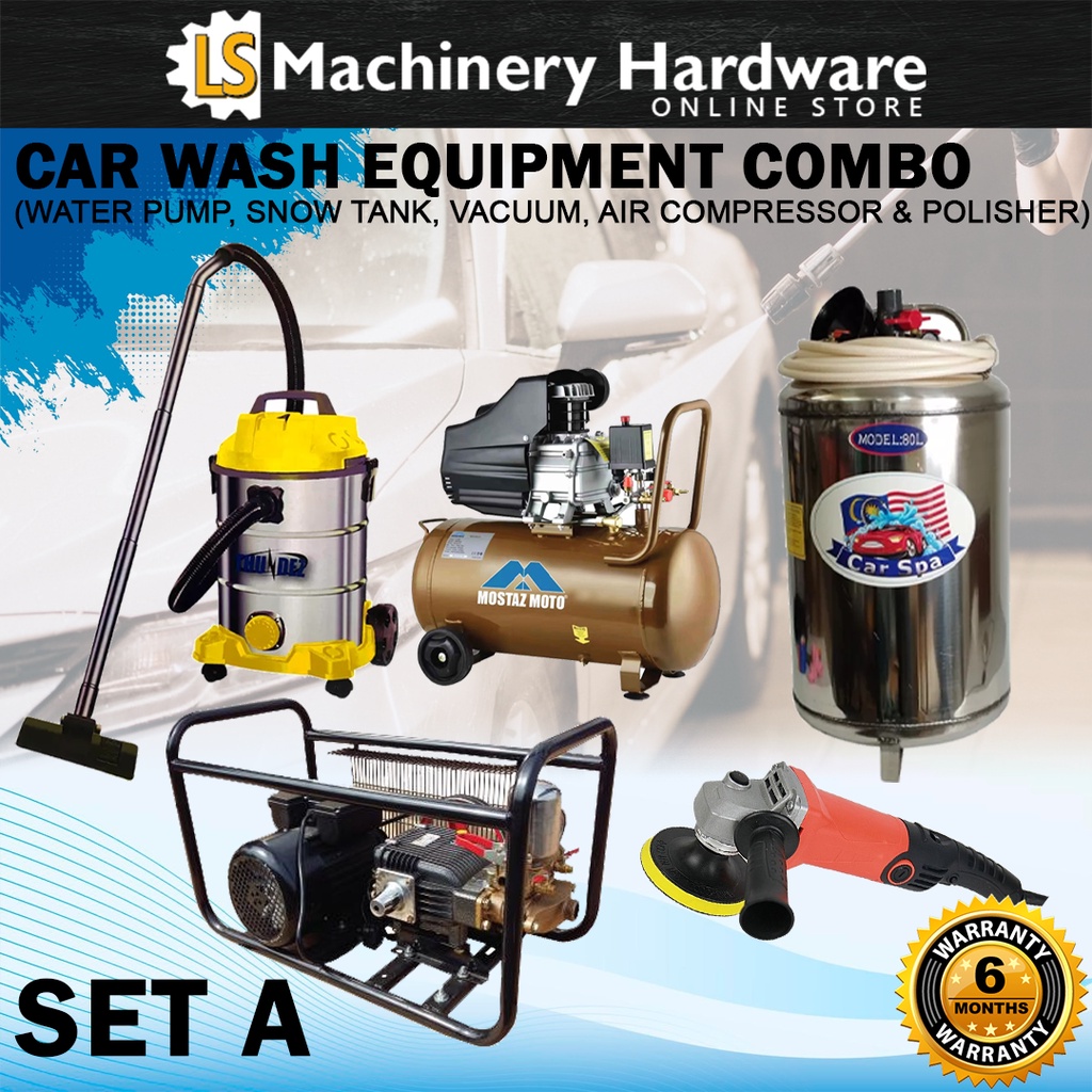 Car Wash Equipment Combo - (Water Pump, Snow Tank, Vacuum, Air ...