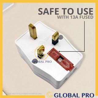 ME 7196 MULTI 3 Way 13A Multi Universal Socket Adaptor Travel Extension ...