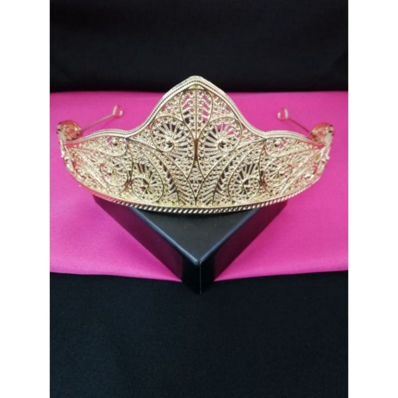 TIARA PUTERI PAHANG CROWN KLASIK PENGANTIN MELAYU TRADISIONAL GOLD GANDIK LINTANG Tarian Cekak ...