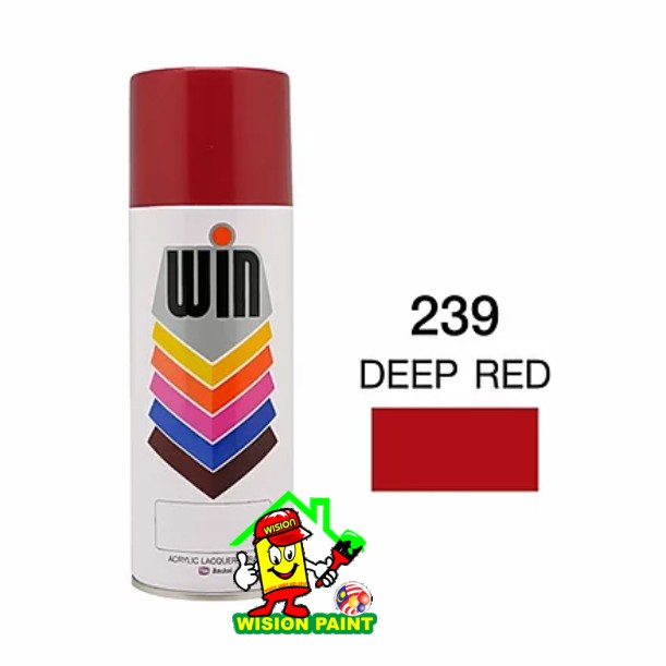 DEEP RED ( 239 ) WIN Spray TOA Tin 400cc Tin /Spray Tin /Cat Tin/ 喷漆 ...