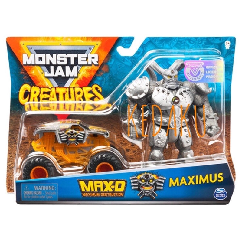 Monster Jam Creatures : Max-D Maximum Destruction & Maximus Figure ...