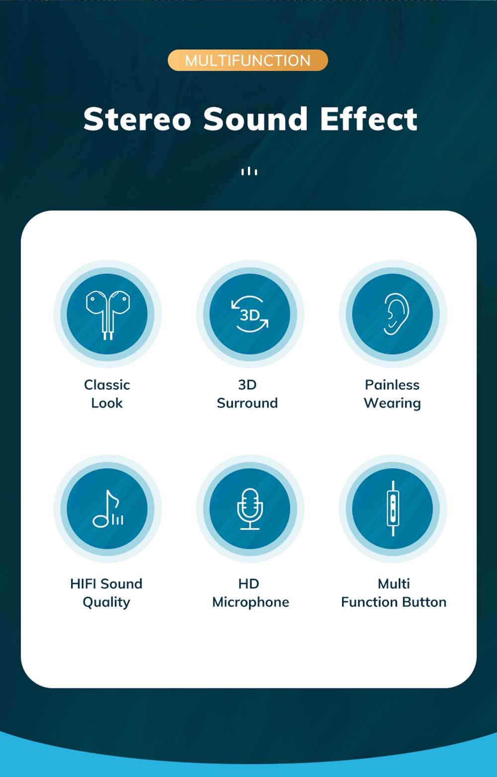 New TOPK F20 In-Ear Wired Earbuds with Volume Control, Microphone, and ...