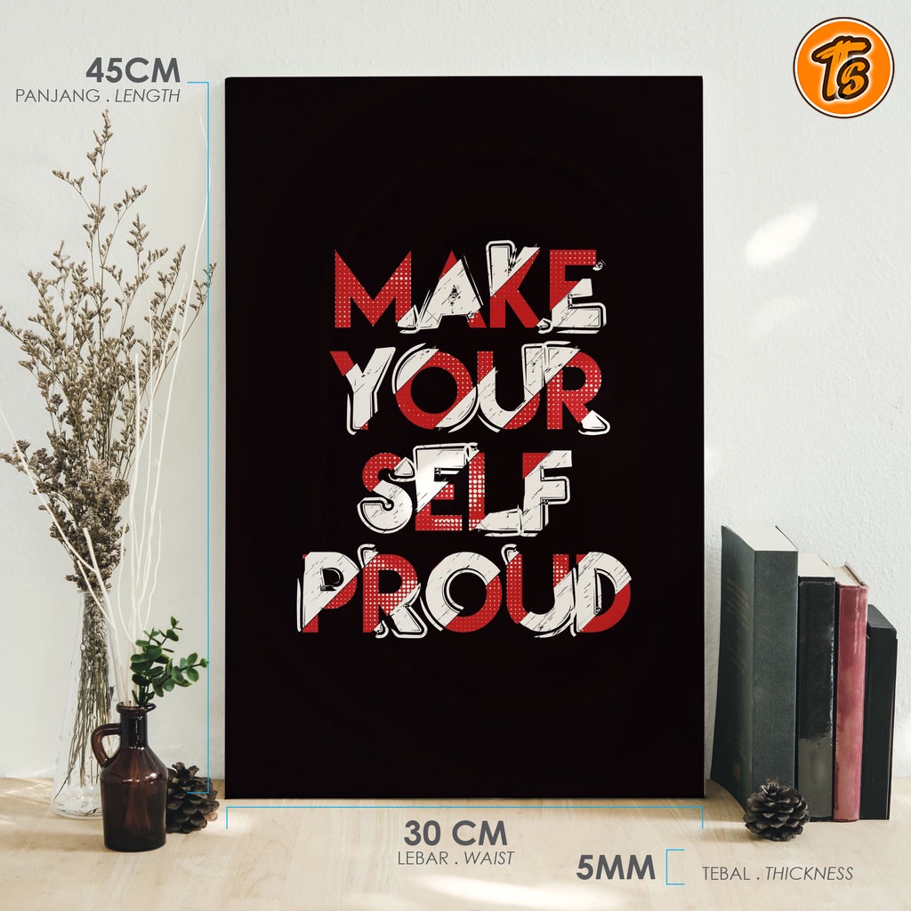 Quotes Frame Motivational Wall Art PVC Board Poster - Make Your Self ...