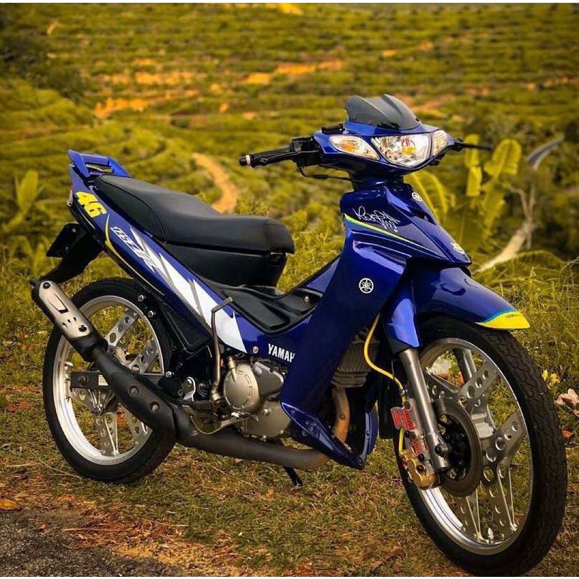 COVERSET ORIGINAL HONG LEONG YAMAHA HLY 125 125Z 125ZR BIRU 46 READY ...