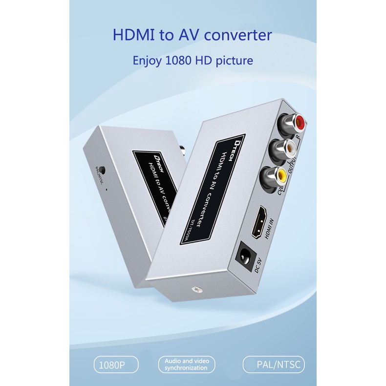 DTECH HDMI to AV HD Converter HD 1920x1080 (50Hz/60Hz) Resolution ...