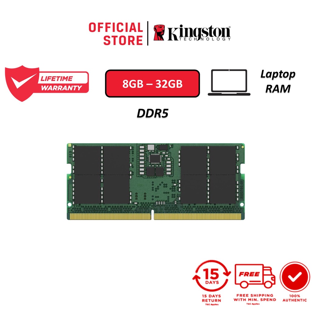 Kingston Value RAM DDR5 Memory 4800MHz / 5200Mhz / 5600Mhz Notebook ...