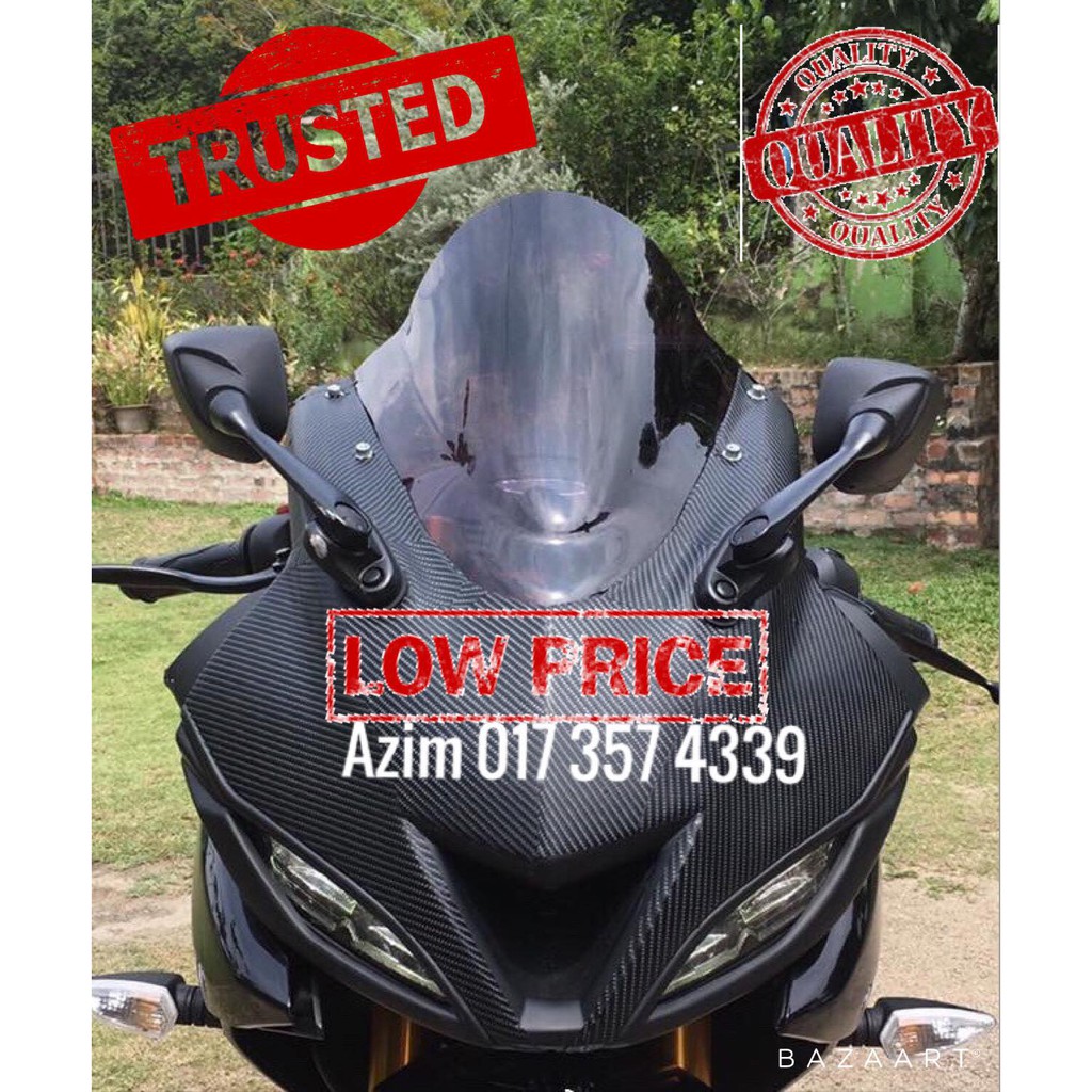 YAMAHA YZF R15 Racing Visor Windshield Windscreen R15 V3 | Shopee Malaysia
