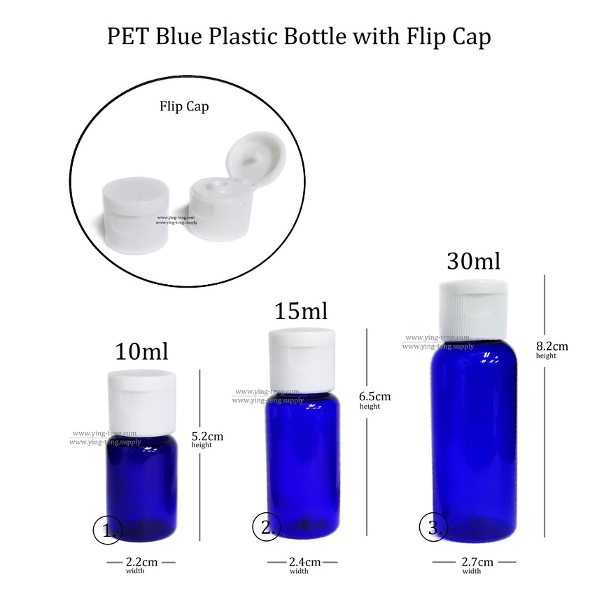 1pc - Plastic Bottle + Flip Cap (10ml / 15ml / 30ml) | Shopee Malaysia