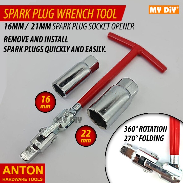 MYDIYHOMEDEPOT - Spark Plug Wrench Tool 16mm 21mm Spark Plug Socket ...