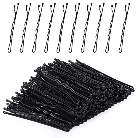 60Pcs Invisible Hair Flat Black Clips Salon Mini Barrette Grips Clamps ...