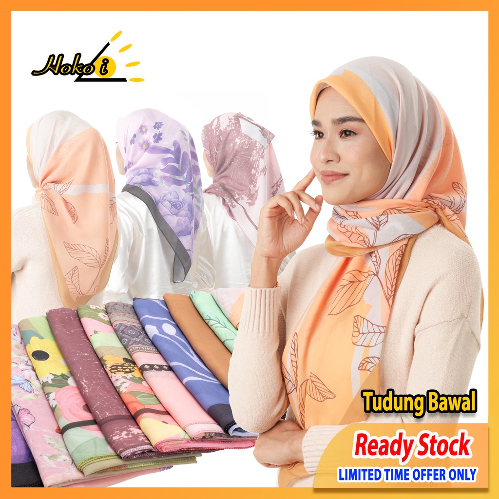 Tudung Bawal Tudung Murah Tudung Shawl Printed Hijab Floral Kain Cotton ...