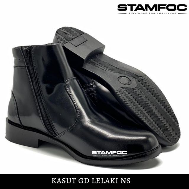 KASUT GD LEATHER GOOD QUALITY potong kulit kerja kasut Johnson TACTICAL ...